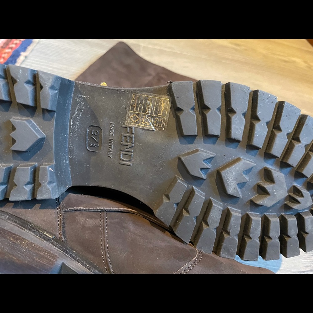 Fendi Spike Suede Biker Boots - Gem